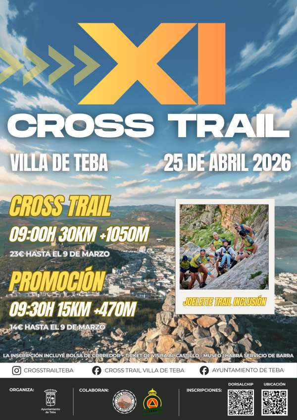 Cross Trail Villa de Teba. Trail Running en Teba (Málaga). Abril 2026
